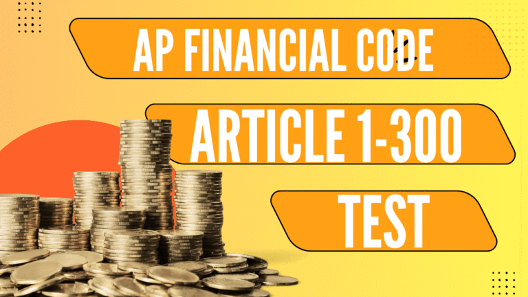 AP FINANCIAL CODE TEST - Departmental tests